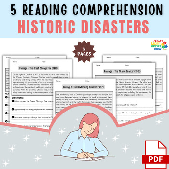 Historic Disasters Reading Comprehension Passages & Questions | TeachShare