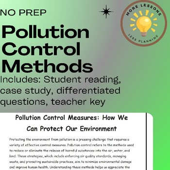 Pollution Solutions Control Measures Guided Reading Comprehension ...