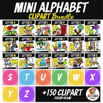 [FLASH DEAL] Mini Alphabet Clipart Growing Bundle- Learning ABC for ...