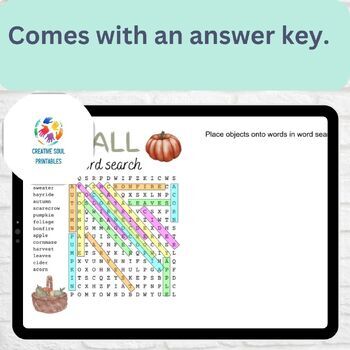 Fall Google Slides Word Search with Answers| Distance Learning | TeachShare
