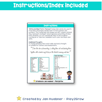 FARM THEME Alphabet Write and Wipe Tracing Task Cards Fine Motor ...