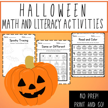 Halloween math and literacy for preschool, Halloween Activities for pre ...