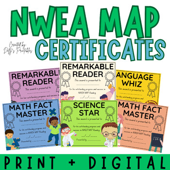 Editable NWEA MAP Certificates - Math, Reading, Science, and Language ...
