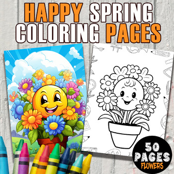 Happy Spring Coloring Pages - Flowers Coloring Sheets | TeachShare
