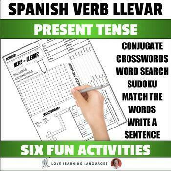 Spanish Verb LLEVAR Worksheet - Present - 6 Activities - One Page ...