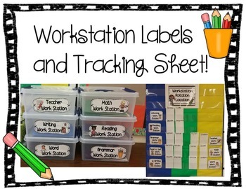 Workstation Labels and Tracking Sheet | TeachShare