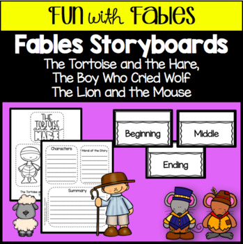 Fables Lapbook - Lion/Mouse, Tortoise/Hare, Boy Cried Wolf Graphic ...