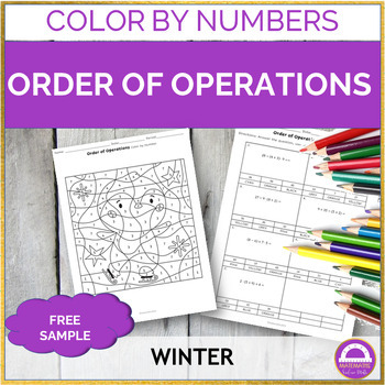 FREE Order of Operations Color by Number | Winter Math Activity | TeachShare