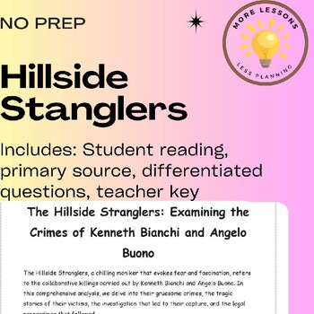 Hillside Stranglers: Serial Killers True Crime Reading Comprehension ...