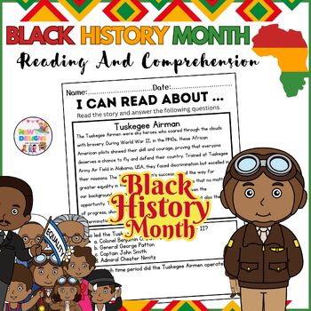 Tuskegee Airman / Reading and Comprehension / Black History Month ...