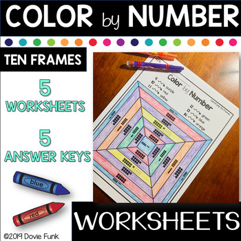 Color by Number Worksheets - TEN FRAMES | TeachShare