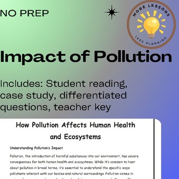 Pollution Impact on Human Health & Ecosystems Reading Comprehension ...