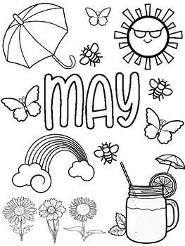 May Coloring Page Freebie | TeachShare