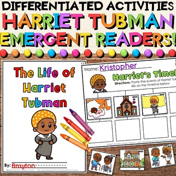 Harriet Tubman Early Readers, Reading Comprehension & Timeline ...
