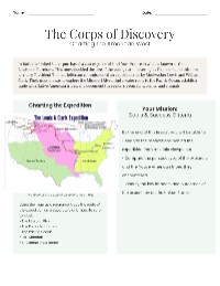 Exploring the Corps of Discovery — U.S. History — for 8th Grade ...