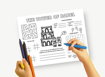 The Tower of Babel, Bible Story Activity Sheet, Sunday School | TeachShare