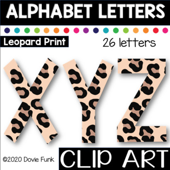 Leopard Print CAPITAL LETTERS Alphabet Clip Art | TeachShare