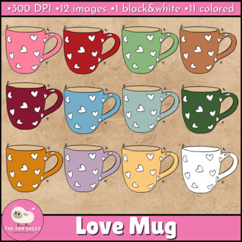 Love Mug Clipart | Mug in Multiple Colors Clipart | Freebie | TeachShare