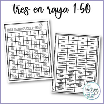 Tres en raya / 3 in a Row Number Game in Spanish | TeachShare