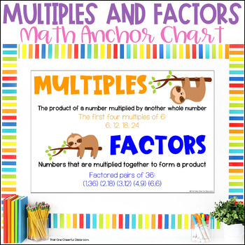 Factors and Multiples Anchor Chart Poster | TeachShare