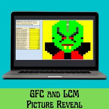 Finding GCF and LCM Hidden Picture Reveal | TeachShare