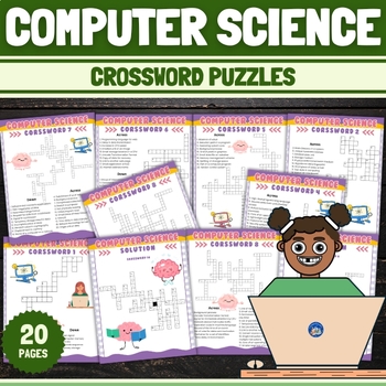 First day Computer Science Crossword Puzzle Games Worksheet Activity ...