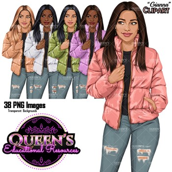 Teenager Clipart, Girl Clipart, Teen Clipart, Winter Clipart, Girl in ...