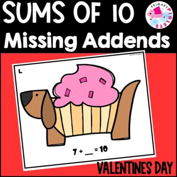 Missing Addends Sums of 10 Addition VALENTINE'S DAY Activities | TeachShare