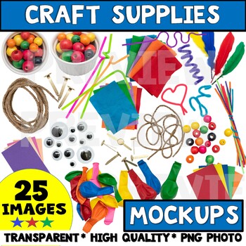 Craft Supplies Mockup Movable Scene Creator Stock Photo Clipart ...