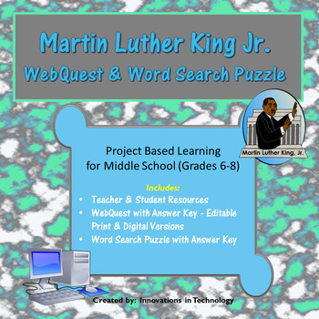 Martin Luther King Jr. WebQuest & Word Search Puzzle | TeachShare