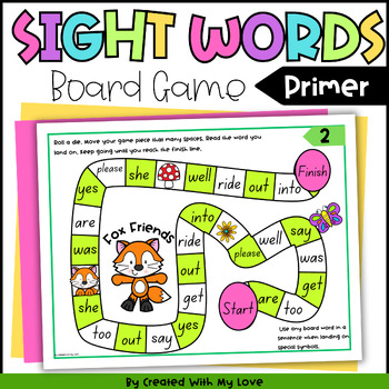 Dolch Primer Sight Words Board Game | Sight Words Coloring Sheets ...