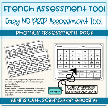 FRENCH PHONICS- Science of Reading Screener- Assessment Tool- FRENCH ...