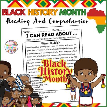 Wilma Rudolph / Reading and Comprehension / Black History Month ...