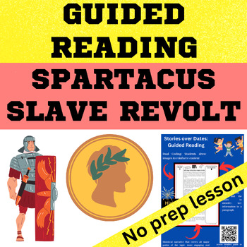 Ancient Rome - Spartacus slave revolt Guided Reading worksheet digital ...