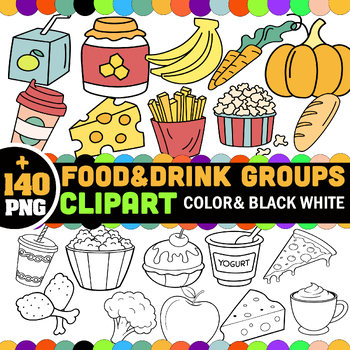 Food&Drink Groups Clipart/+140 Clipart'Fruits,Vegeta,Dessert,Drink ...