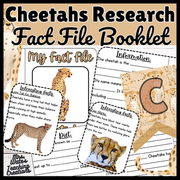 Fact File Research PROJECT Cheetahs Booklet Activity Pack & Mammals ...