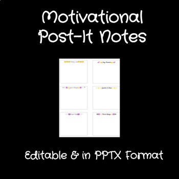 Motivation Post-It Notes Templates | TeachShare