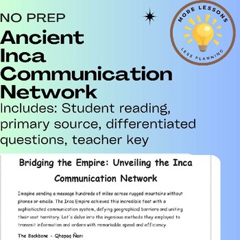 Ancient Inca: Communication- Mesoamerica Reading Comprehension ...