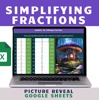 Simplifying Fractions Math Picture Mystery 5th Activity | TeachShare
