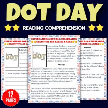 Printable Dot Day Reading Comprehension Passages with Answers | TeachShare