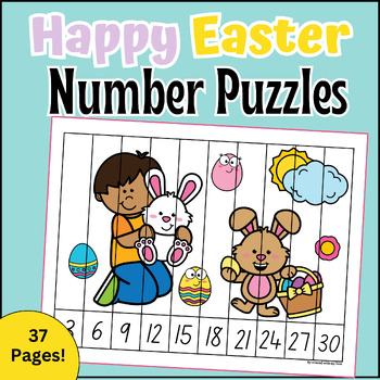 Happy Easter Editable Sequence Numbers Puzzles, March Ordering Numbers ...