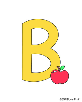 Apple Alphabet Bulletin Board Letters CAPITAL | TeachShare