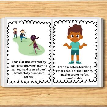 Safe Hands and Feet Social Story: Social Emotional Learning Activity ...