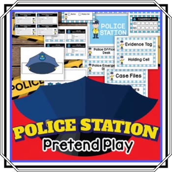 POLICE STATION PRETEND PLAY SET and PARENT HANDOUT (Imaginative Play ...