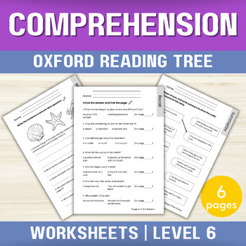Oxford Reading Tree Level 6 Comprehension Worksheets ORT | TeachShare