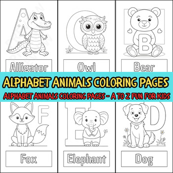 Alphabet Animals Coloring Pages – A to Z Fun for Kids | TeachShare