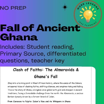 Fall of Ancient Ghana: Rise of Almoravids Reading Comprehension ...