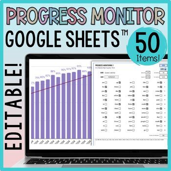 Progress Monitoring Assessment EDITABLE- Phonics, Sight Words, Numbers ...
