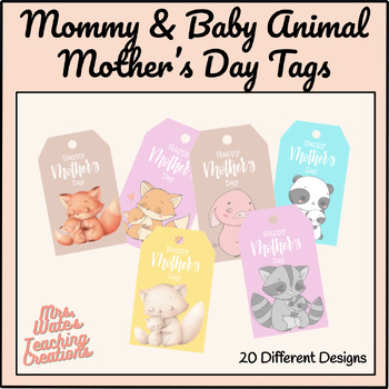 Mommy & Baby Animal Printable Gift Tags - Heartfelt Mother's Day Ideas ...