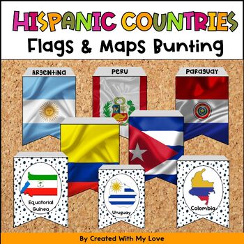 Hispanic Heritage Month Flag Pennants | Hispanic Flags & Maps Bulletin ...